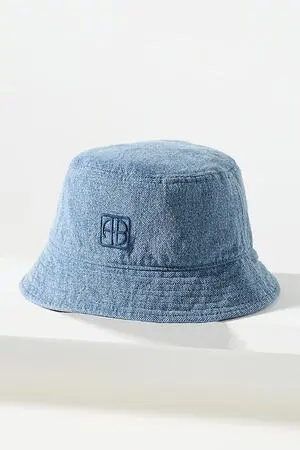 ANINE BING Cotton Bucket Hat - Shadow Blue