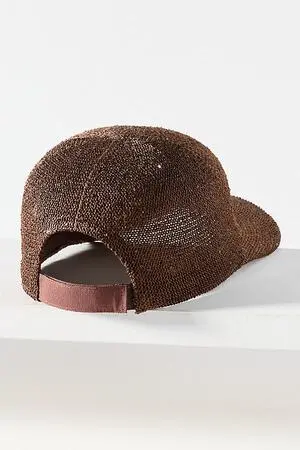 CHEVEUX CORP. Sparkle Knit Baseball Cap - Brown