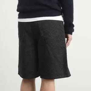 Casablanca Laser Monogram Denim Shorts - Black
