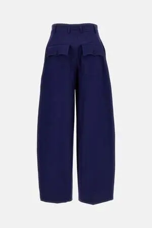 Alberto Biani Wide-leg Cotton Trousers