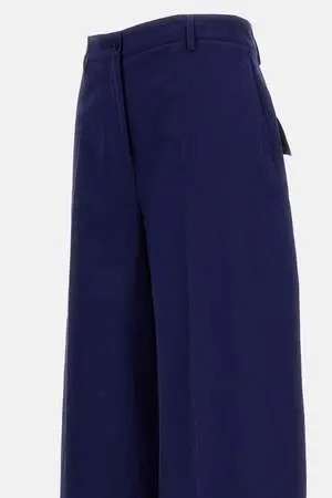 Alberto Biani Wide-leg Cotton Trousers