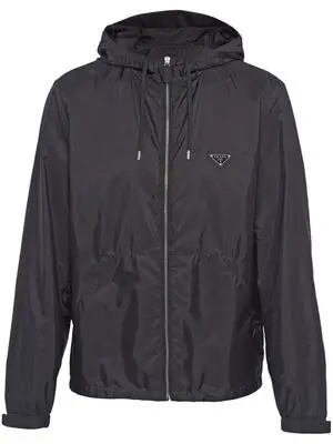 Prada Re-Nylon Hooded Jacket - Black