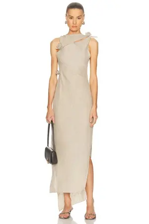 Coperni Linen Flower Gown