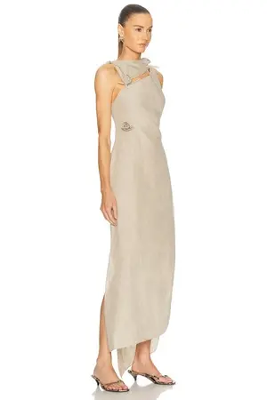 Coperni Linen Flower Gown