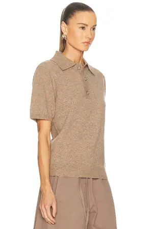 ENTIRE STUDIOS Short Sleeve Knit Polo Top