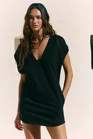 Cotton Jersey Mini Slip Dresses