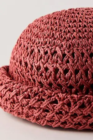 Free People Sailor Straw Hat - Red