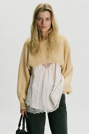 Cropped Ribbed Knit Cardigans