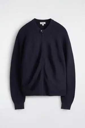 Cos Racer-neck Knitted Jacket