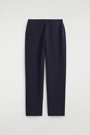 Cos Elasticated Straight-leg Jersey Trousers