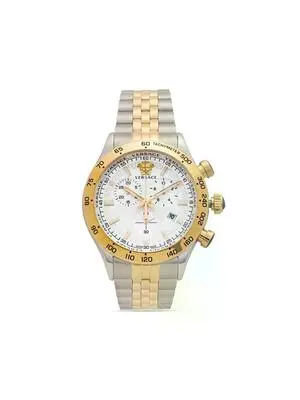 Versace 43mm Chronograph Watch - Silver
