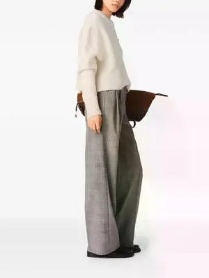 Maje Prince Of Wales Check Palazzo Trousers