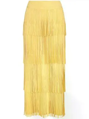 SIMONMILLER Za Za Knit Fringe Maxi Skirt - Yellow