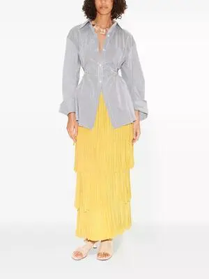 SIMONMILLER Za Za Knit Fringe Maxi Skirt - Yellow