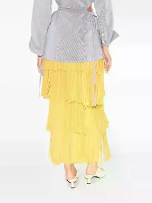 SIMONMILLER Za Za Knit Fringe Maxi Skirt - Yellow