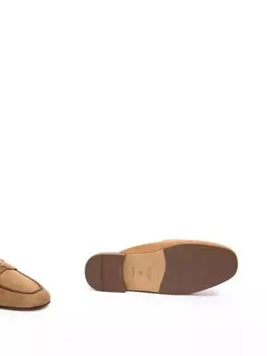Prada Logo-detail Flat Mules - Neutrals