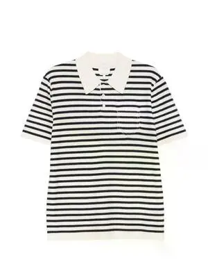A.p.c. Striped Pocket Polo Shirt - Neutrals