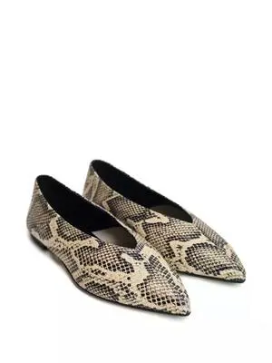 AeydĒ Printed Pointed Toe Flats