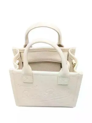 MC2 SAINT BARTH Mini Logo-embossed Tote Bag - White
