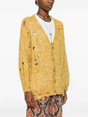 R13 Distressed Button Cardigan