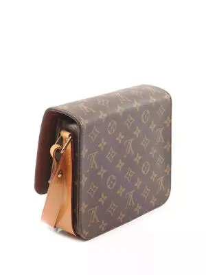 LOUIS VUITTON 1990 Monogram Cartouchiere Mm Crossbody Bag - Brown