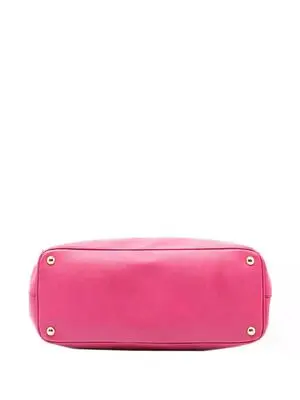 Prada Medium Saffiano Lux Galleria Double Zip Satchel - Pink