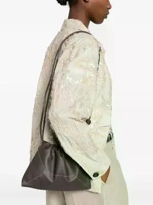 Brunello Cucinelli Stitched Shoulder Bag - Grey