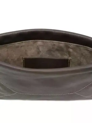 Brunello Cucinelli Stitched Shoulder Bag - Grey