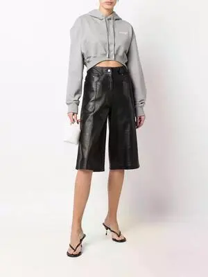 Off-White Helvetica Cropped Hoodie