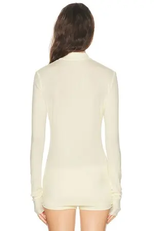 ENTIRE STUDIOS Long Sleeve Polo Top - Limone