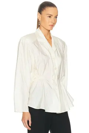 Chloé Light Weight Taffeta Top - Coconut Milk
