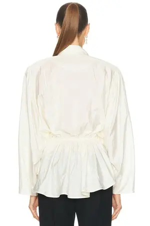 Chloé Light Weight Taffeta Top - Coconut Milk