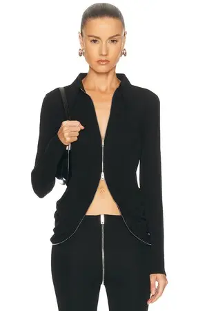 Alexander Wang Continuous Zipper Drape Back Shirt
