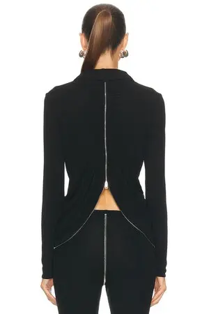 Alexander Wang Continuous Zipper Drape Back Shirt