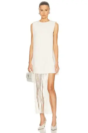 Alexis Mackenzie Removable Fringe Dress - Off White
