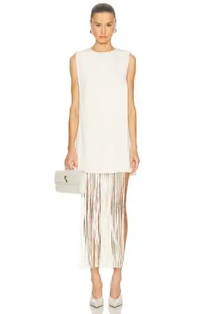 Alexis Mackenzie Removable Fringe Dress - Off White