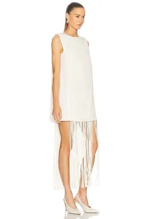 Alexis Mackenzie Removable Fringe Dress - Off White