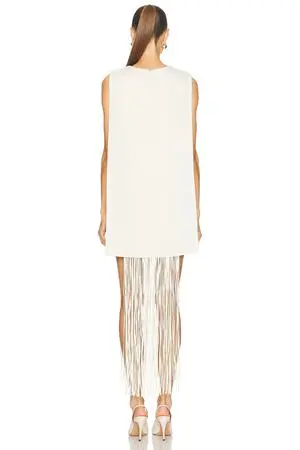 Alexis Mackenzie Removable Fringe Dress - Off White