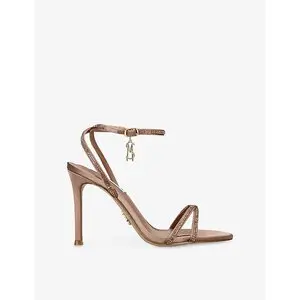 Steve Madden Juniper Satin Heeled Sandals - Brown