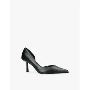Steve Madden Vena 017 Leather Heeled Courts - Black