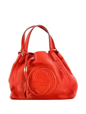 Gucci Soho Leather Shoulder Bag - Red
