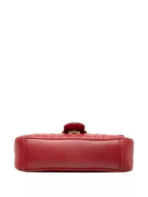 Gucci Medium Gg Marmont Matelassé Leather Shoulder Bag - Red