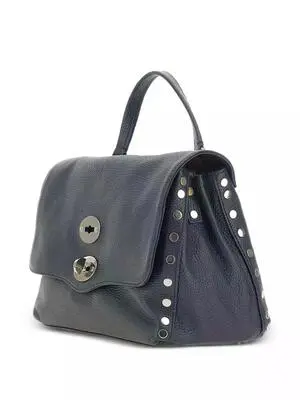 ZANELLATO Small Postina Hammered Studs Top-handle Bag - Blue