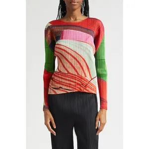 Pleats Please Issey Miyake Long Sleeve Blouses