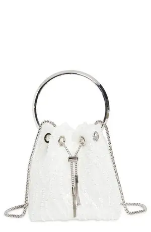 JIMMY CHOO Bon Bon Sequin Mesh Pouch