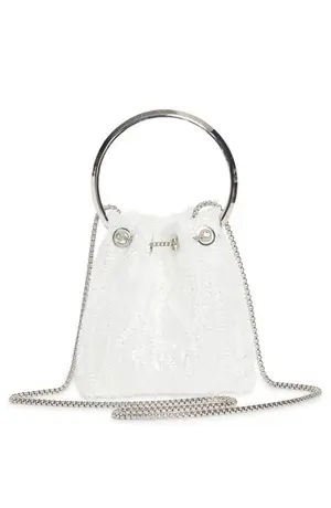 JIMMY CHOO Bon Bon Sequin Mesh Pouch