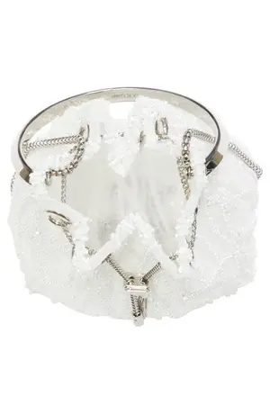 JIMMY CHOO Bon Bon Sequin Mesh Pouch