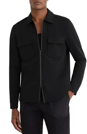 REISS Ascend Zip-up Shirt Jacket