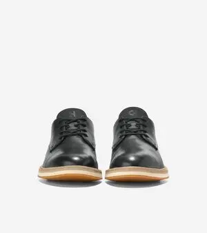 Cole Haan Mansfield Grand Plain Toe Oxfords - Black-dark Latte-angora