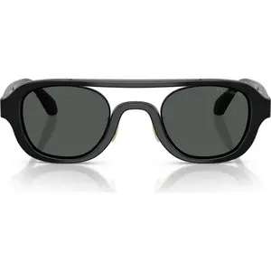 Armani Exchange 48mm Irregular Sunglasses - Black/dark Grey